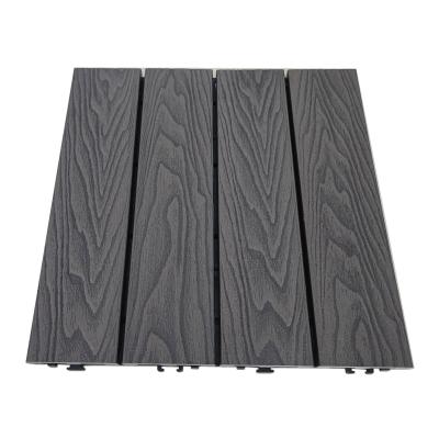 China Chocolate 300x300mm WPC Roof Tiles with Anti-UV Protection for DIY Decking and Outdoor Flooring for sale