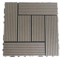 China Recyclable WPC Deck Tile 12x12 Wood Plastic Composite Interlocking Plank for Outdoor Flooring for sale