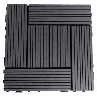 China Embossed WPC Deck Tiles 30x30cm for Outdoor Balcony Terrace Garden Swimming Pool DIY Installation for sale