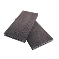China Weatherproof WPC Dark Brown Composite Decking Planks For Balcony for sale