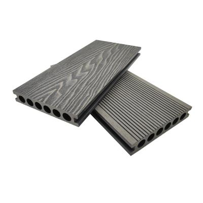 China Premium WPC 3D Embossed Plastic Decking Planks 140x25mm for Poolside - Waterproof & Slip Resistant for sale