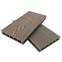 China Exterior 3D Embossed WPC Capped Composite Decking with 34.1 MPa Flexural Strength and 2000h UV Resistance for sale