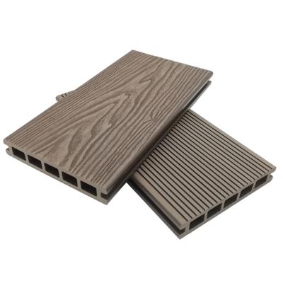 China Exterior 3D Embossed WPC Capped Composite Decking with 34.1 MPa Flexural Strength and 2000h UV Resistance for sale