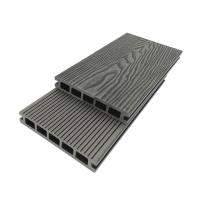 China Fireproof WPC Anthracite Composite Decking 3D Embossed Teakwood Redwood Color Outdoor Flooring for sale