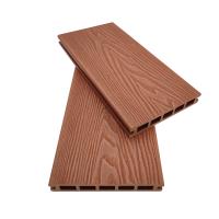 China WPC Composite Decking Tiles 3D Embossed Walnut Wood Grain Non-Slip Surface 30x30cm Outdoor Garden for sale