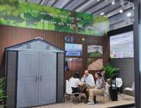 China Outdoor WPC Garden Tool Shed - Waterproof Storage House with 40,000 Ton Capacity and Customizable Dimensions for sale