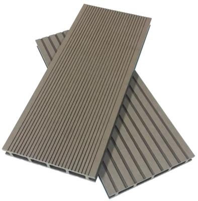 China Waterproof Hollow Wood Plastic Composite Decking WPC Outdoor Flooring 2.9m Length for sale