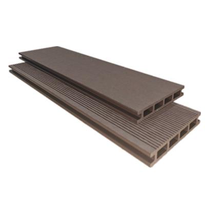 China Brushed Surface WPC Flooring 21x145mm Anti-Slip Indoor Outdoor Decking for sale