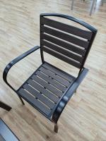 China WPC Garden Chairs and Tables Set 4-Piece Outdoor Furniture Weather Resistant for sale