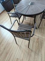China WPC Garden Chairs and Tables Set 4-Piece Outdoor Furniture Weather Resistant for sale