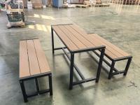 China GUOFENG WPC Outdoor Chairs and Tables Set 2-Seat Modern Design Weather Resistant for sale