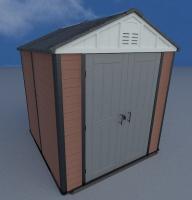 China Wind Resistant Class 8 WPC Garden Tool House 2.14 sqm Eco-Friendly Easy Assembly for sale
