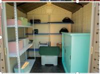 China Wind Resistant Class 8 WPC Garden Tool House 2.14 sqm Eco-Friendly Easy Assembly for sale