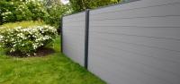 China 8FT Tall WPC Fencing Anti-Warp for School Campus Boundary 21x157mm Custom Lengths for sale