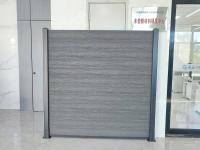 China Aluminum Frame WPC Fencing Slat Style Outdoor Home Security 21x157mm Custom Length for sale