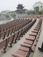 China WPC Wooden Slats Backless Seating Bench for Outdoor Park Garden Patio 150cm for sale