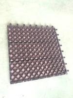 China WPC Deck Tiles 30x30cm Interlocking DIY Outdoor Flooring Natural Wood Look Durable for sale