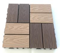 China DIY WPC Deck Tiles 30x30cm Natural Wood Grain Outdoor Flooring for Patio for sale