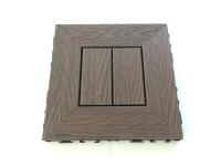 China DIY WPC Deck Tiles 30x30cm Natural Wood Grain Outdoor Flooring for Patio for sale