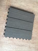 China WPC Deck Tiles 30x30cm Interlocking DIY Outdoor Flooring Natural Wood Look Durable for sale