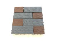 China DIY WPC Deck Tiles 30x30cm Natural Wood Grain Outdoor Flooring for Patio for sale