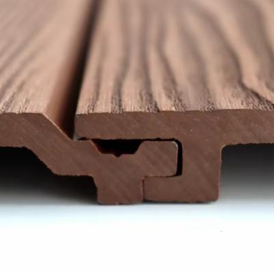China Co-Extrusion WPC Wall Cladding Panel 20mm x 155mm Outdoor Decorative Siding for Villa for sale
