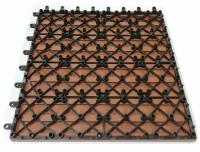 China 30x30 cm WPC Balcony Flooring Tiles DIY Interlocking Deck for Concrete Slab for sale