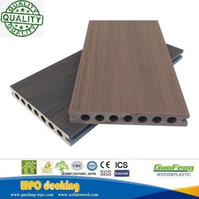 China HDPE Wood Plastic Composite Decking Wood Texture Easy Install CE FSC 140x23mm for sale