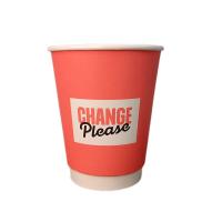China Customizable 8oz Double Wall Cups Flexo Printing Food Grade Recyclable for sale
