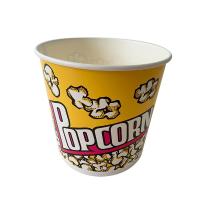 China Food Grade 85 Oz Custom Popcorn Tubs PE Coated Big Popcorn Containers for sale