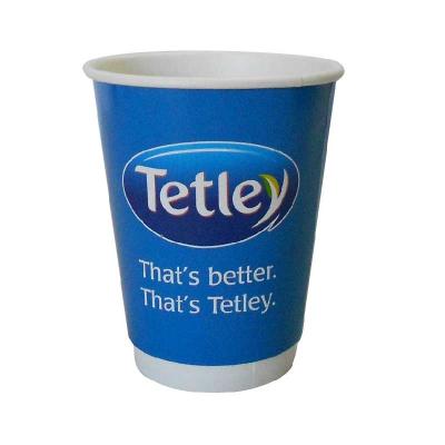 China Water Based Double Wall Hot Cups 8 Oz Printed Paper Cup Aqueous Coated for sale