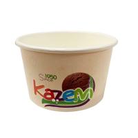 China PE Free Paper 5oz Ice Cream Tubs Aqueous Coating Eco Friendly Ice Cream Cups Recyclable for sale