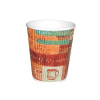 China Disposable Custom Takeaway Coffee Cups Triple Wall 8 Oz Hot Beverage Cups for sale