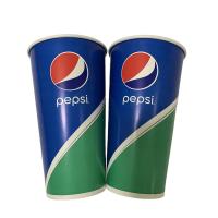 China Compostable Green Paper Cup Aqueous Based Coating Cold Drink 32 Oz Paper Cup for sale