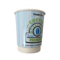 China Water Based 8oz Double Wall Cups Disposable Compostable Paper Cup Lightweight for sale