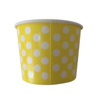 China PE Lined Paper Ice Cream Pots Single Wall Take Away Disposable Ice Cream Pots 8 Oz for sale