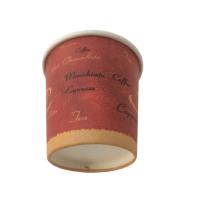 China Small 2.5 Oz Red Single Wall Coffee Cups Waterborne Coated Eco Friendly for sale