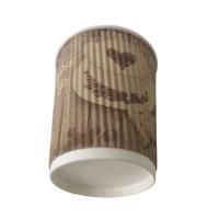 China Flexo Printing 8 Oz Paper Triple Wall Cup Home Composting Water Based for sale