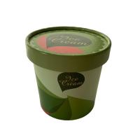 China 7 Oz Paper Compostable Ice Cream Cups Water Based Home Paper Ice Cream Pots for sale