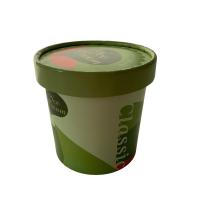 China 7 Oz Paper Compostable Ice Cream Cups Water Based Home Paper Ice Cream Pots for sale