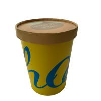 China Takeaway Disposable Paper Ice Cream Pots Customized Plastic Free Waterbased 7 Oz for sale