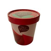 China Eco Friendly 7 Oz Disposable Ice Cream Bowls Custom Print Aqueous Lining for sale