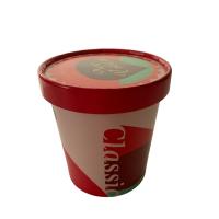 China Eco Friendly 7 Oz Disposable Ice Cream Bowls Custom Print Aqueous Lining for sale