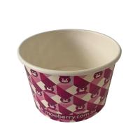 China Water Based Biodegradable Ice Cream Cups Food Grade 8oz Paper Ice Cream Tubs for sale