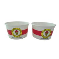 China Waterbased Paper 8 Oz Ice Cream Containers Barrier Coated Customizable Flexo Printing for sale