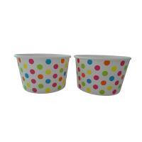 China Lightweight Disposable Ice Cream Cups 100% 8 Oz Aqueous Coated Portable for sale