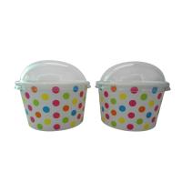 China Lightweight Disposable Ice Cream Cups 100% 8 Oz Aqueous Coated Portable for sale
