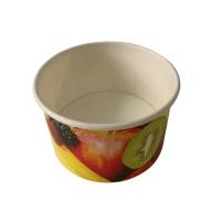 China 2.4 Oz Paper Ice Cream Cup Compostable Waterborne Coating Paper Ice Cream Tubs for sale
