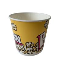 China Food Grade 85 Oz Custom Popcorn Tubs PE Coated Big Popcorn Containers for sale