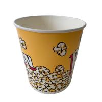 China Custom 130 Oz Paper Popcorn Buckets With PE Coating Single Wall for sale